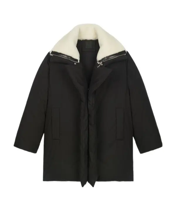 Givenchy Quilted Puffer Coat With Fur Trim
