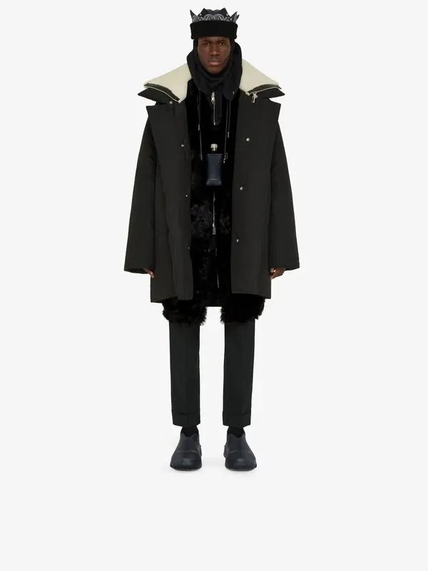 Givenchy Quilted Puffer Coat With Fur Trim