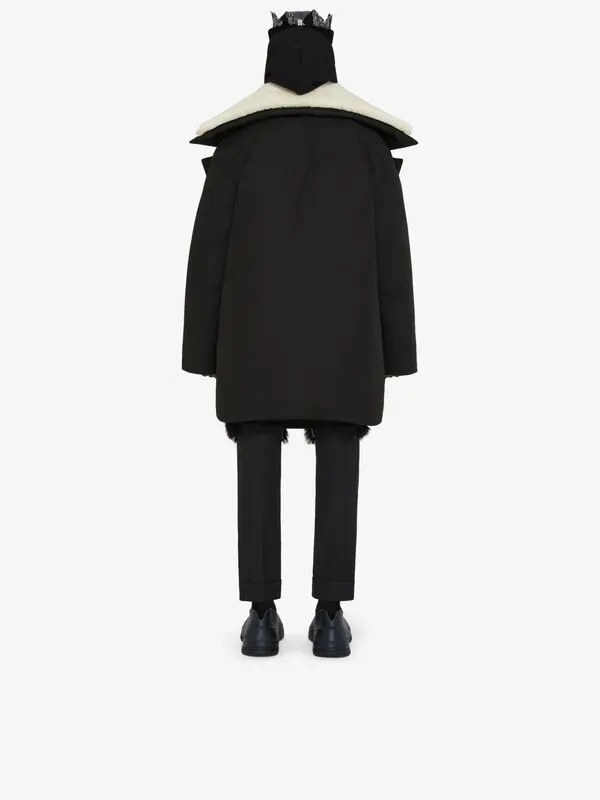 Givenchy Quilted Puffer Coat With Fur Trim