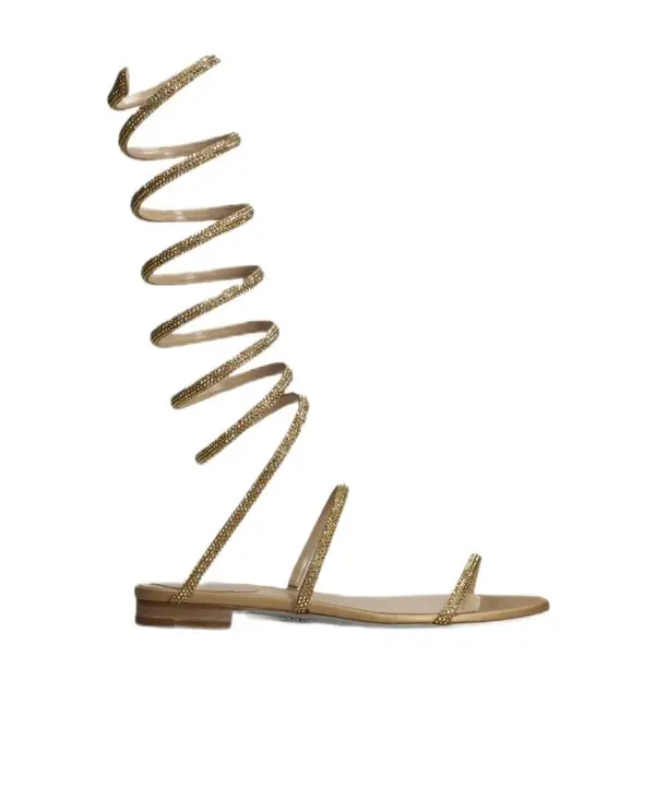 Rene Caovilla Embellished Flat Sandals