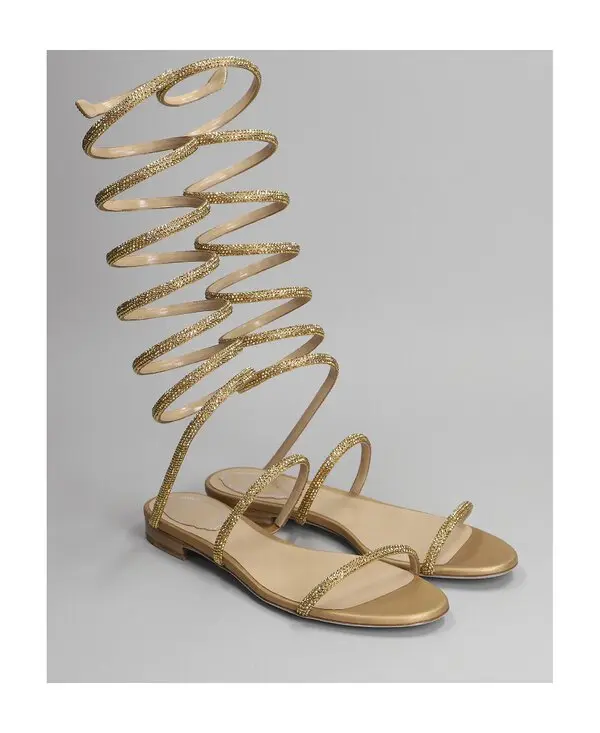 Rene Caovilla Embellished Flat Sandals