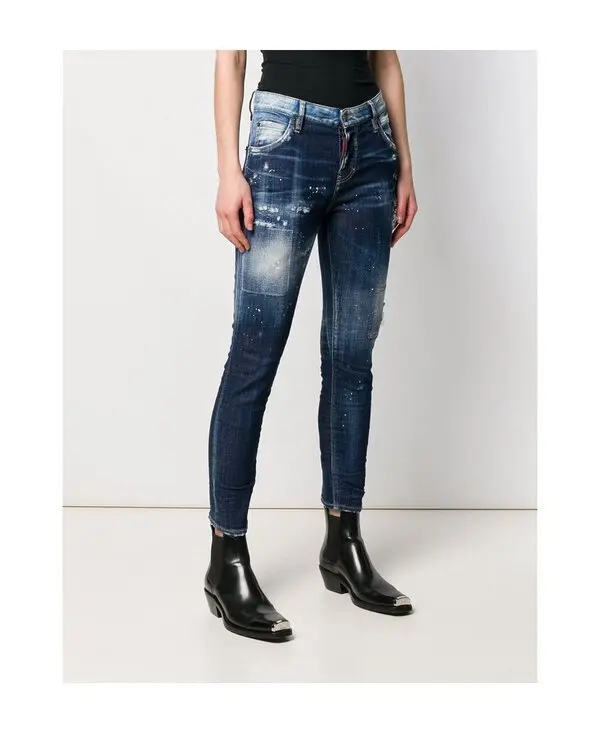 Dsquared2 Distressed Skinny Jeans - Blue