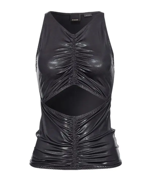 Pinko Cut-out Detail Lamé Top