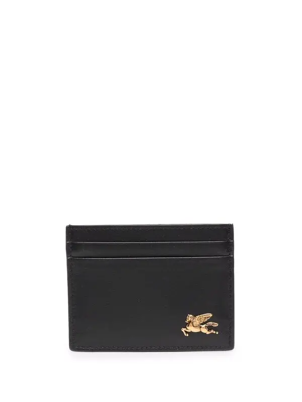 Etro Leather Card Holder - Black