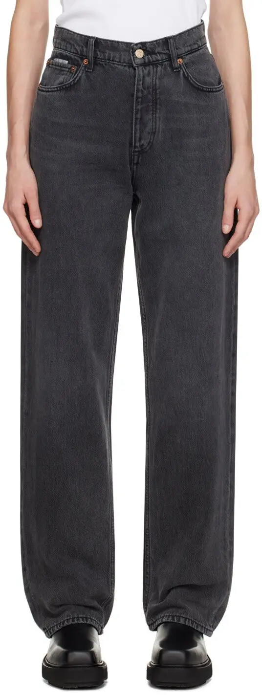 Eytys Straight Leg Jeans With Belt Loops - Black