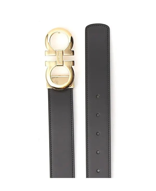 FERRAGAMO Gancini Buckle Belt - Black