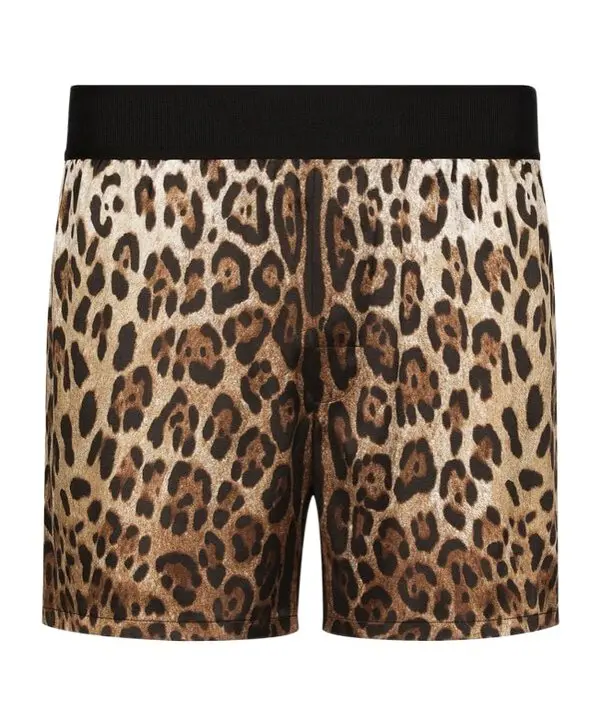 Dolce & Gabbana Leopard Print Shorts - Green