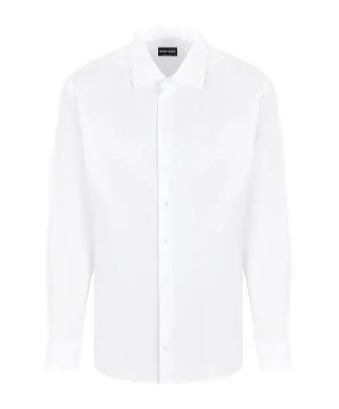 Giorgio Armani Long Sleeved Classic Shirt - White