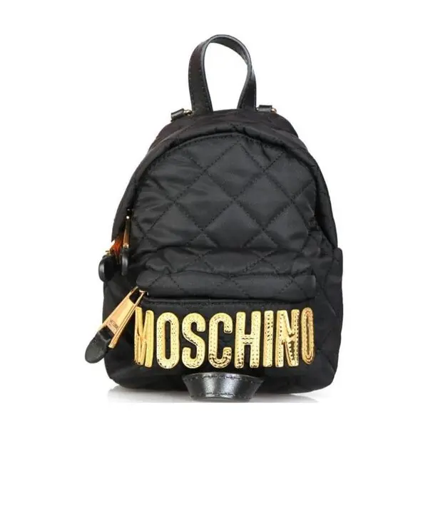Moschino Quilted Logo Backpack