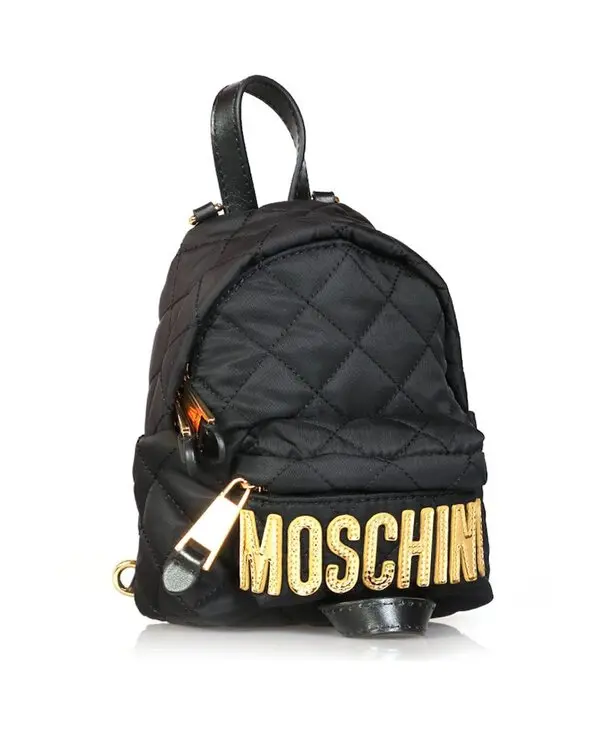 Moschino Quilted Logo Backpack