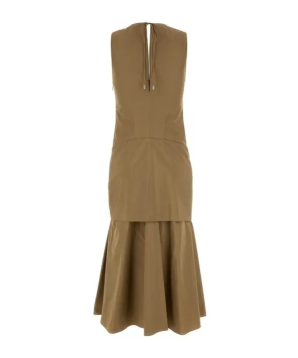 Loewe Sleeveless Wrap Dress With Keyhole And Lace-up Closure - Light Brown
