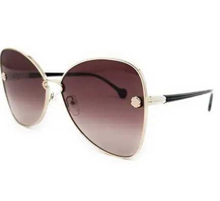 FERRAGAMO Gold Tone Logo Sunglasses