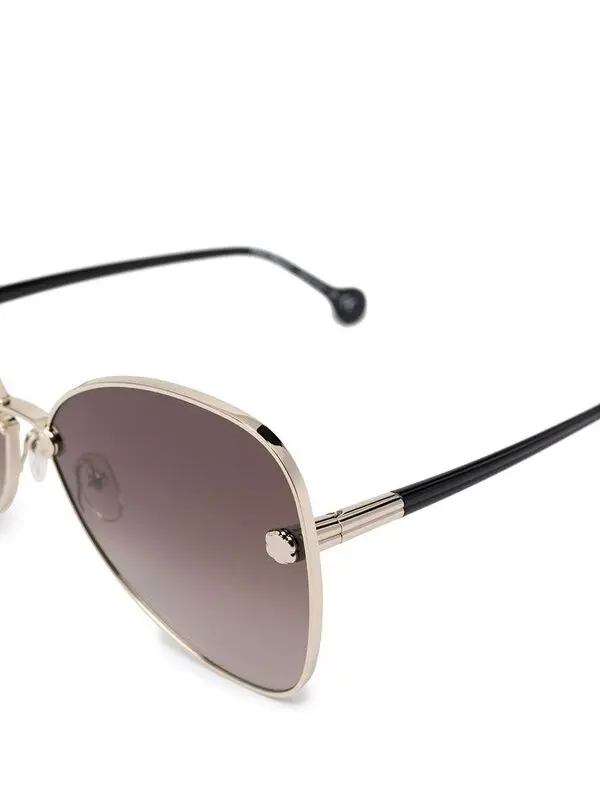 FERRAGAMO Gold Tone Logo Sunglasses