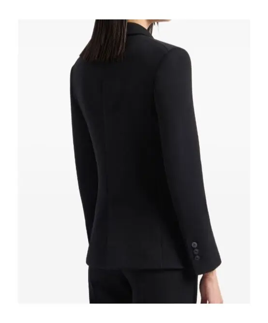 Giorgio Armani Double-breasted Stretch Blazer - Black