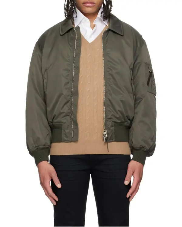 TOM FORD Zip-up Bomber Jacket - Black