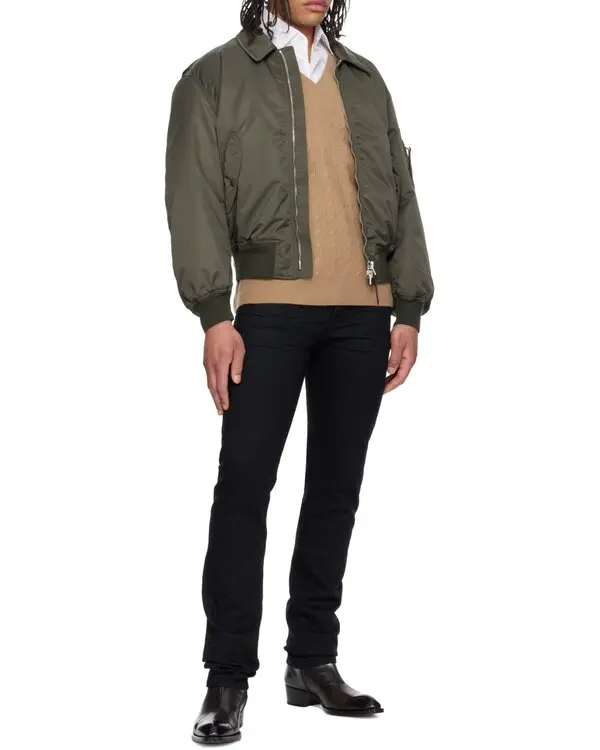 TOM FORD Zip-up Bomber Jacket - Black