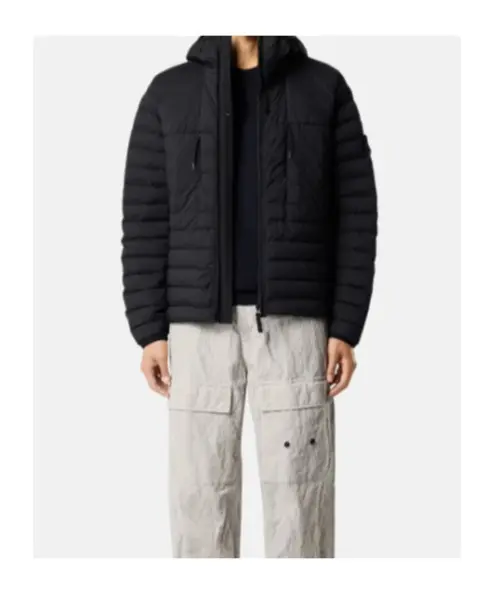 Stone Island Logo Patch Quilted Down Jacket