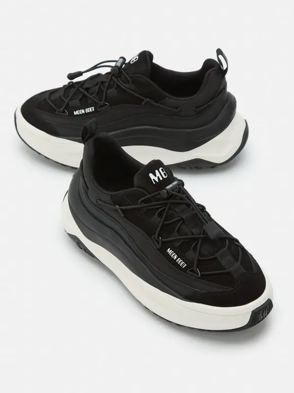 Moon Boot Lace Up Sneakers - Black