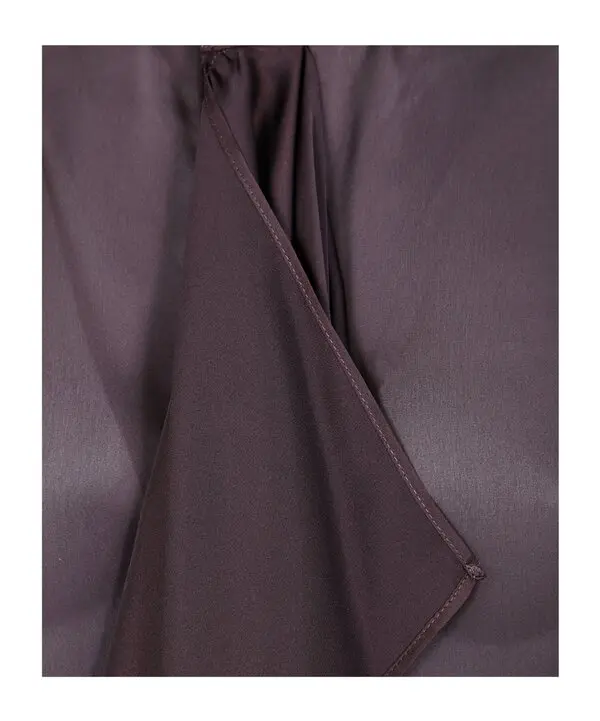 Sacai High-neck Ruffled Blouse - Brown