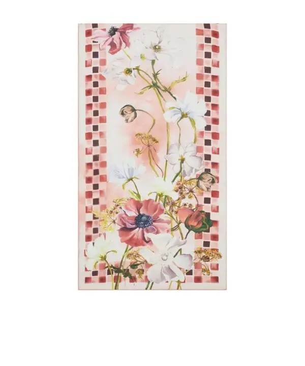 FERRAGAMO Fiori Print Silk Scarf - Pink