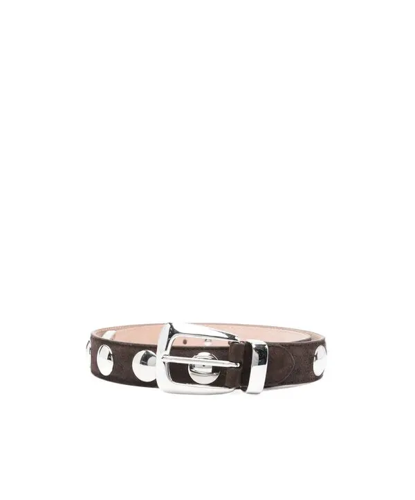 Khaite Rivet Belt - Brown