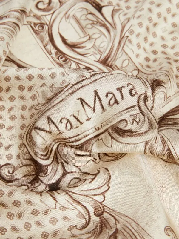 Max Mara Printed Scarf - White