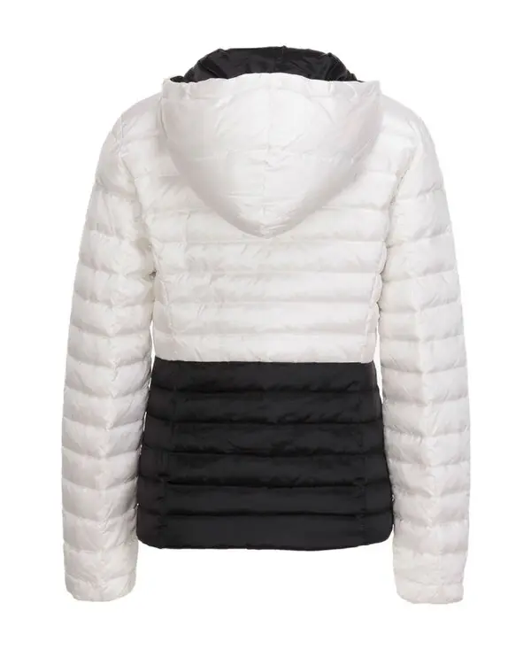 Emporio Armani Color-blocked Quilted Down Jacket With Hood