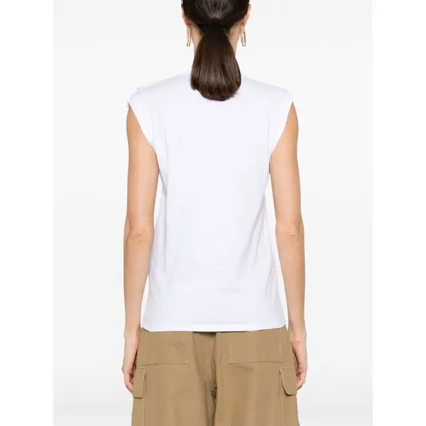 Balmain Logo Print Sleeveless T-shirt