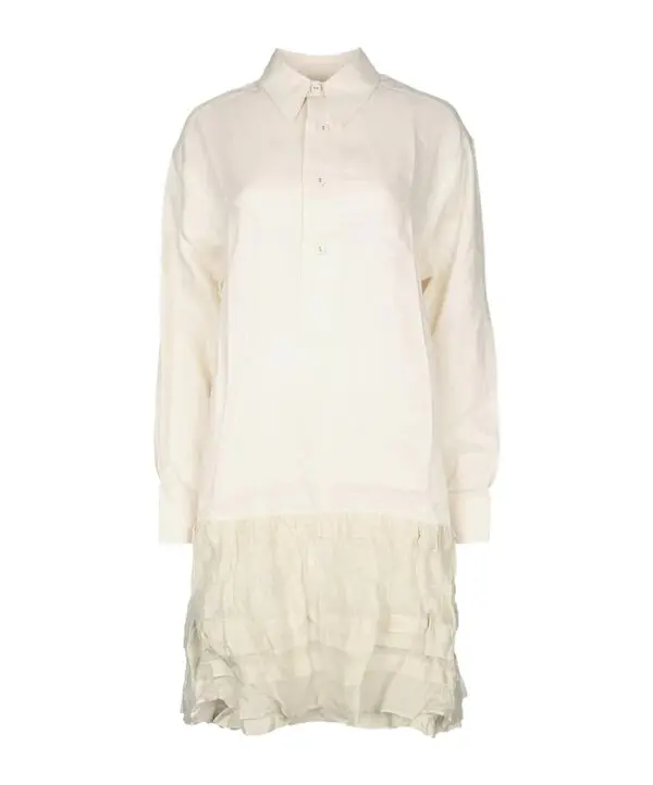 Prada Long-sleeved Collared Dress