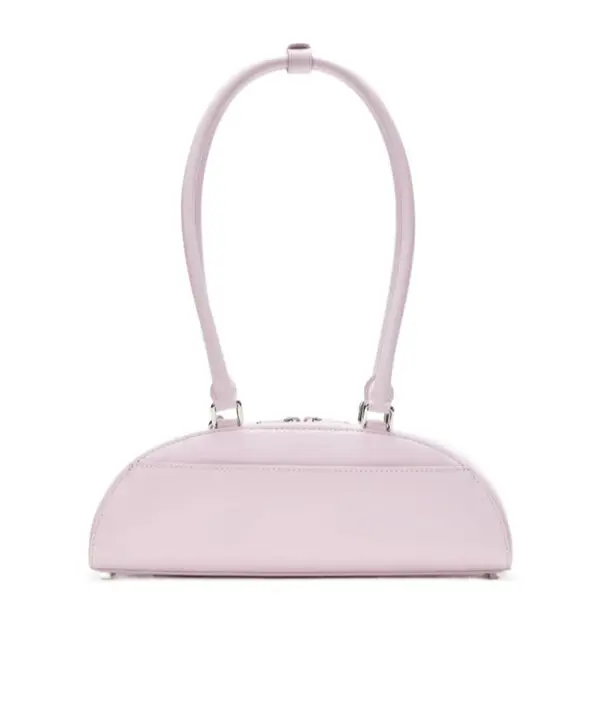 SELF-PORTRAIT Leather Curved Shoulder Bag With Bow Ornament