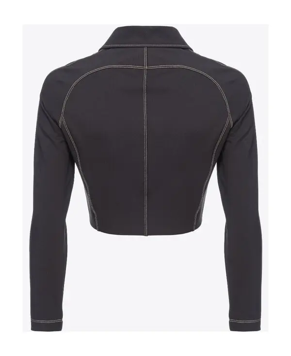 Pinko Long-sleeved Cropped Jacket