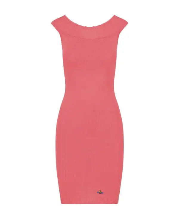 VIVIENNE WESTWOOD Knitted Logo Mini Dress - Red