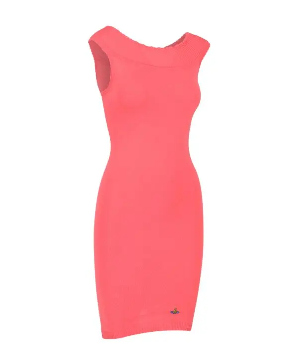 VIVIENNE WESTWOOD Knitted Logo Mini Dress - Red