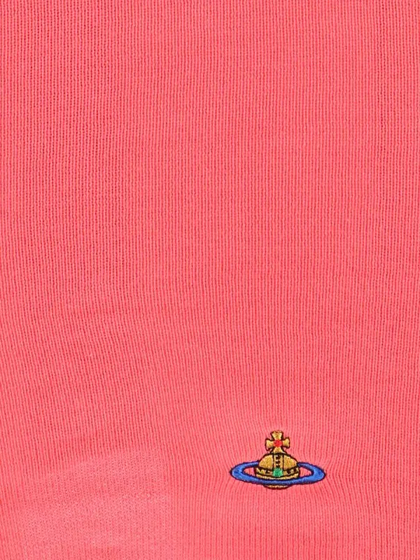 VIVIENNE WESTWOOD Knitted Logo Mini Dress - Red