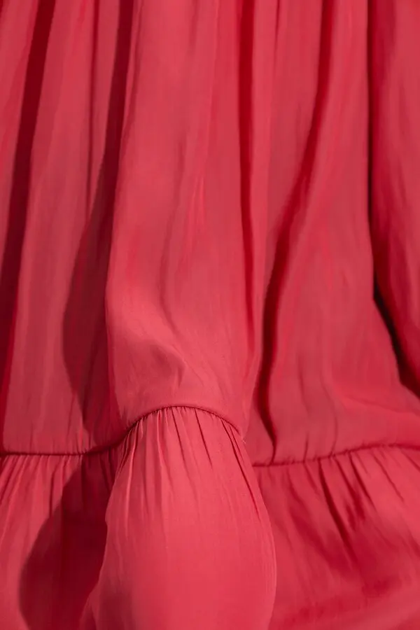 LANVIN Tie-neck Ruffle Blouse - Red