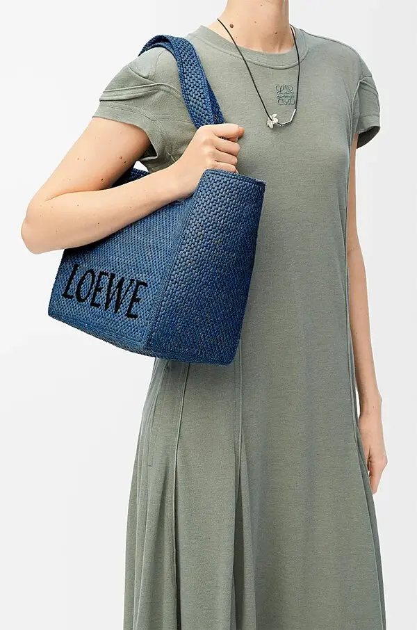 Loewe Woven Tote Bag With Removable Shoulder Strap