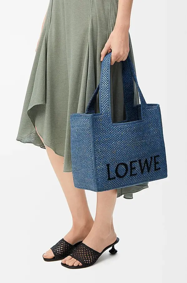 Loewe Woven Tote Bag With Removable Shoulder Strap