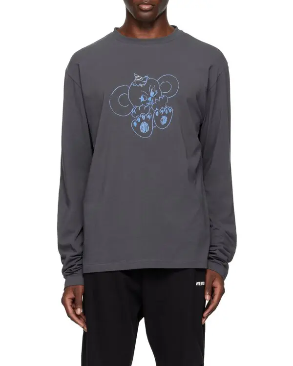 We11Done Monster Long Sleeve T-shirt - Charcoal Ash