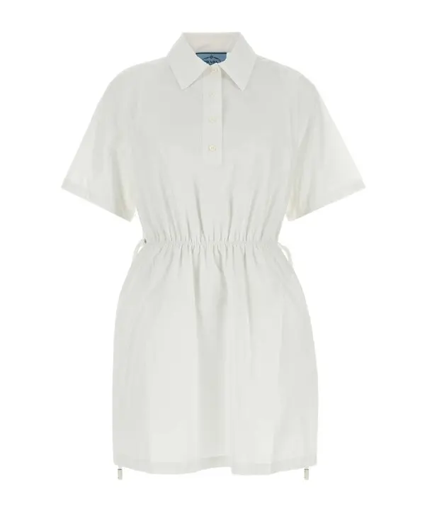 Prada Short-sleeved Drawstring Dress