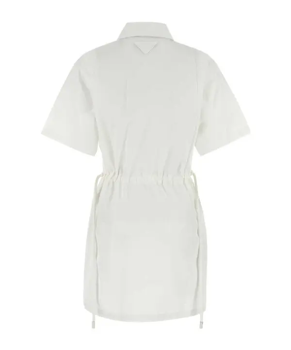 Prada Short-sleeved Drawstring Dress