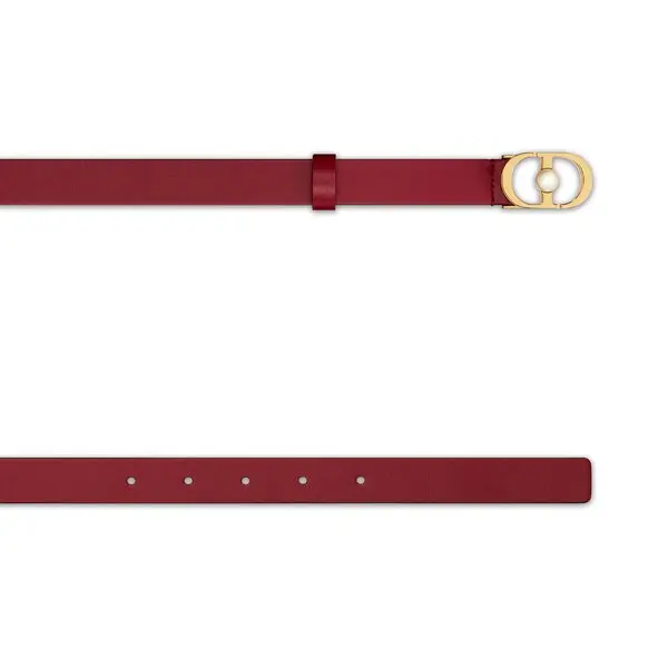 Dior 30 Montaigne Jolie Belt - Cherry Red