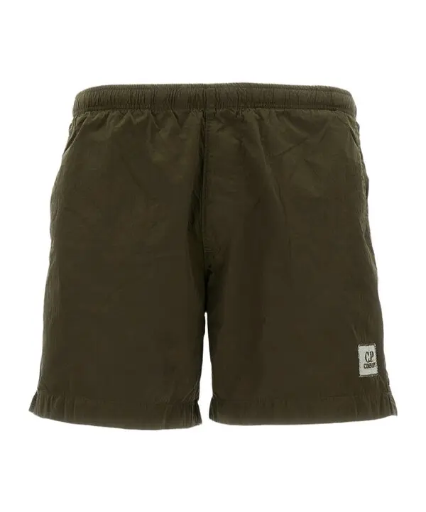 C.P. COMPANY Logo Patch Swim Shorts - Black
