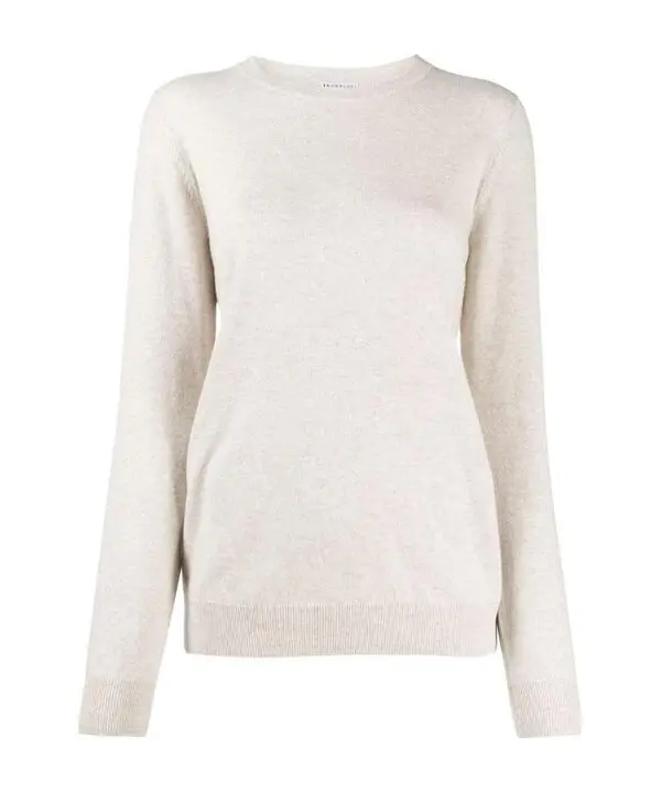 Brunello Cucinelli Crewneck Knitted Jumper - White
