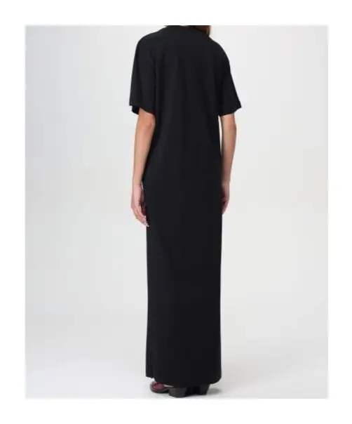 MSGM Logo Print Cotton Maxi Dress