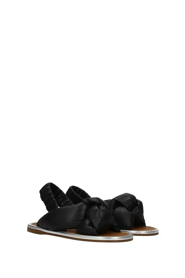 Miu Miu Logo Design Flat Sandals