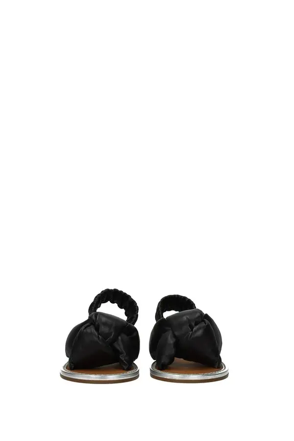 Miu Miu Logo Design Flat Sandals