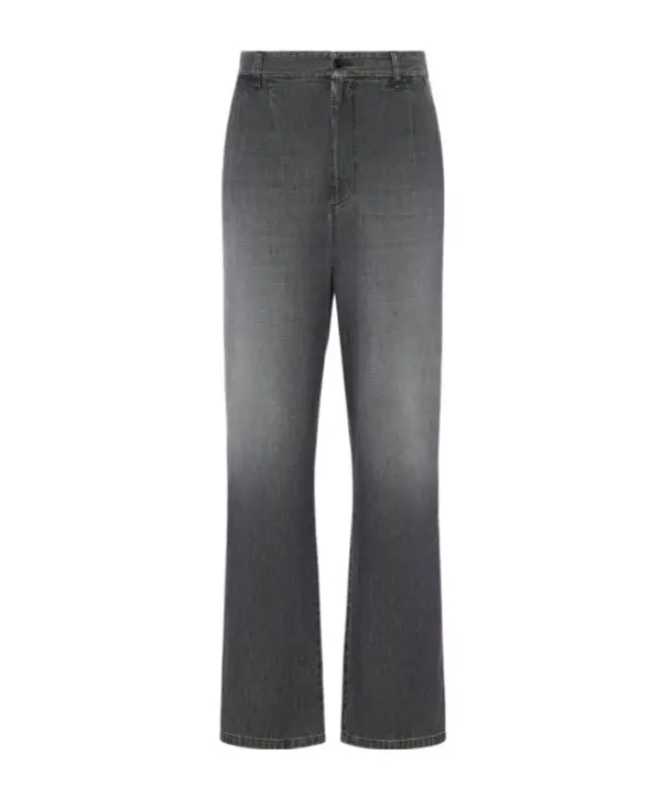MAISON MARGIELA Washed Effect Wide-leg Jeans - Black