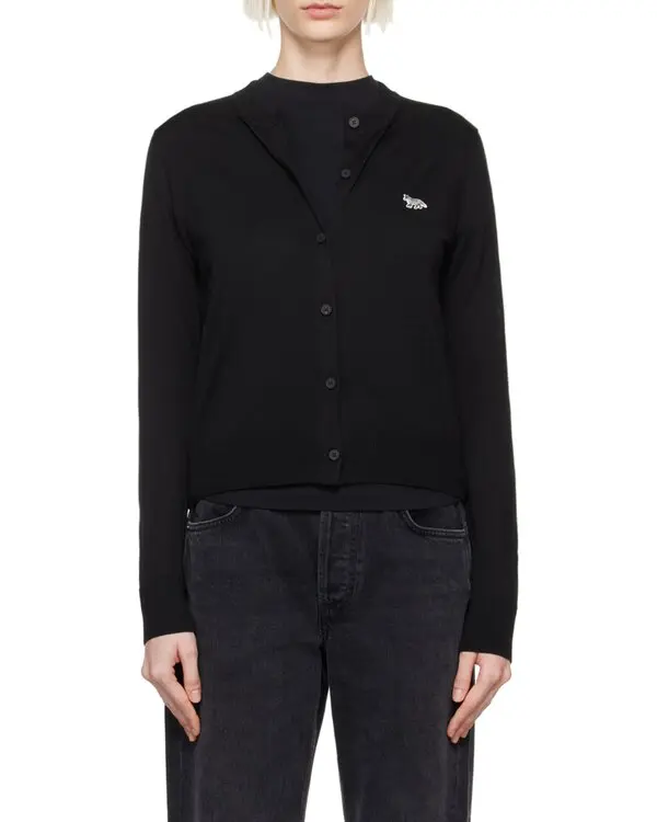Maison Kitsuné Baby Fox Patch Knit Cardigan