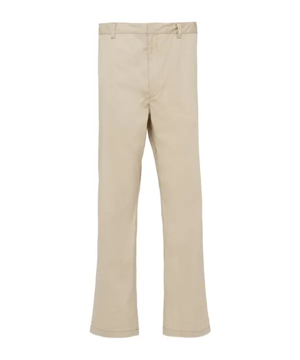 Prada Stretch Poplin Wide Leg Pants - Rope Ash