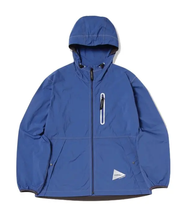 AND WANDER X Gramicci Brushed Nylon Zip-up Jacket - Blue